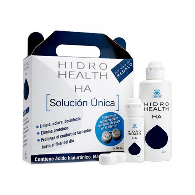 Hidro Health HA Solución Lentes Contacto 2x360ml — Farmacia Núria Pau